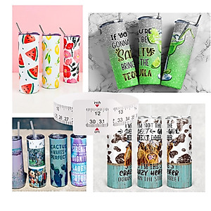 2 Pack Sublimation Blanks Tumblers Measurer,Measur Circumference and Height of Your Skinny and Straight Cups for Heat Press Sublimation Blanks Tumblers.