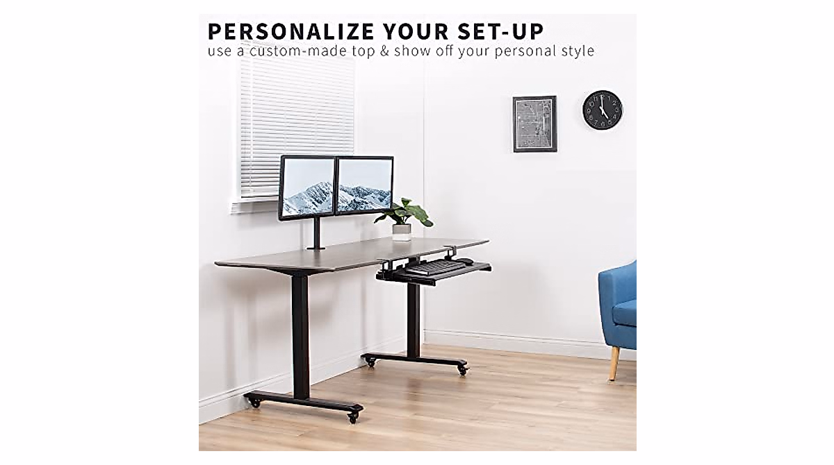 VIVO Clamp and 12 inch Rail Set for DIY Custom Wooden Keyboard Trays ...