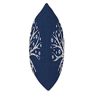 Creativemotions Greek Mati Mataki-Matiasma Evil Eye Tree Throw Pillow, 18x18, Multicolor