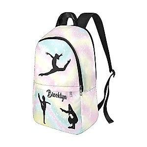 Gymnastic Personalized Backpack for Teen Boys Girls ,Custom Travel Backpack Bookbag Casual Bag with Name Gift