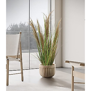 ECOFOREST 47" (4ft,1pack) Pampas Grass Potted Plants - Artificial Faux Plants Featuring Tall Grass, Fake Grass - Perfect Home Decor for Plant Room Decoration or As Floor Plants.