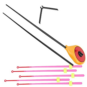Dioche Fishing Rod Kit, Lightweight Portable Ice Fishing Pole End, Rods Pole End Tip Flexible Toughness 43g for Fishing Lover Fishing Tackle Winter Ice Fishing(16cm)