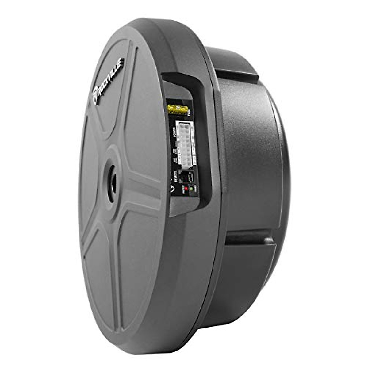 Rockville RockGhost Active Powered 8" Hidden Car Subwoofer Sub For 15"/16"/17" Full Size Spare Tire