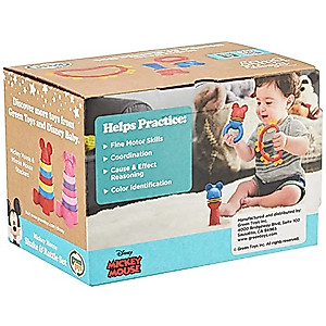 Green Toys Disney Baby Exclusive - Mickey Mouse Shake & Rattle Set, DSRTS-1435