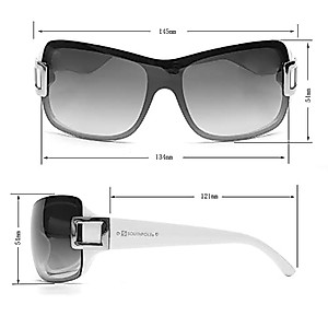 Southpole womens 1019sp Fashionable Oversized UV Protective Shield Sunglasses for Women Trendy Gifts Women 170 mm, White & Pink, mm US