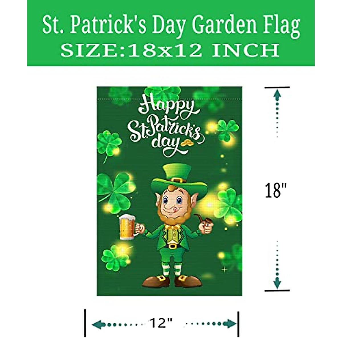 Tinuos St. Patrick's Day Garden Flag 12.5 x 18 Inches (Style one)