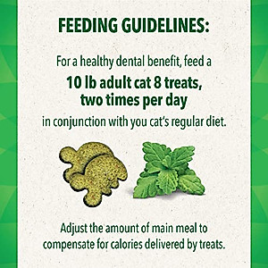 Greenies Feline Adult Natural Dental Care Cat Treats, Catnip Flavor, 4.6 oz. Pouch