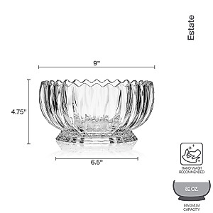 Mikasa Estate Crystal Footed Bowl, Serving Tray, Clear