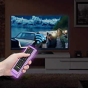 CaseBot Silicone Case for Samsung TV Remote, (Honey Comb) Lightweight Anti Slip Shockproof Cover for Samsung BN59-01315A BN59-01199F AA59-00666A BN59-01301A Remote, Purple-Glow in The Dark