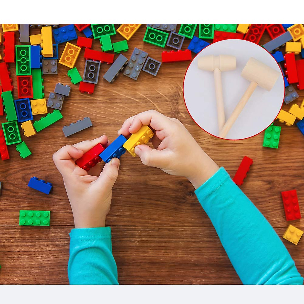 30 Pcs Mini Wooden Hammers,Wood Crab Lobster Mallets Pounding Toy Cracking Seafood Chocolate Beating Gavel Toys for Kids