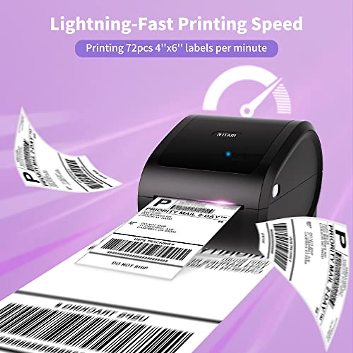 Itari Thermal Label Printer, Shipping Label Printer for Shipping Packages & Small Business, Desktop Thermal Label Printer Label Printer Compatible with USPS, Shopify, FedEx, Amazon, Ebay, Etsy