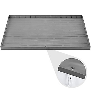 Waterproof Under Sink Mat for 36" Cabinet,Homaisson 35”×22” Flexible Silicone Cabinet Protection Mat, Under Sink Tray, Drips Leaks Spills Protector, Cabinet Liner for Kitchen, Bathroom