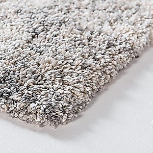 Rugs.com Soft Touch Shag Collection Area Rug – 2x3 Pebble Gray Shag Rug Perfect for Entryways, Kitchens, Breakfast Nooks, Accent Pieces
