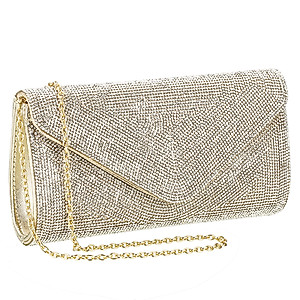 KamostarX Evening Bag for Women,evening purses and clutches gold clutch purse evening handbags Crossbody Shoulder Wedding Bride Purse