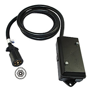 Conntek 7 Way Plug Inline Trailer Cord with 7 Gang Junction Box, 6-Feet
