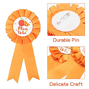 Little Cutie Citrus Maternity Sash Mom to Be & Daddy to Be Corsage Orange Clementine Flower Crown Pregnancy Sash Decoration Autumn Baby Shower Kit Party Favors Pregnancy Photo Prop Gift