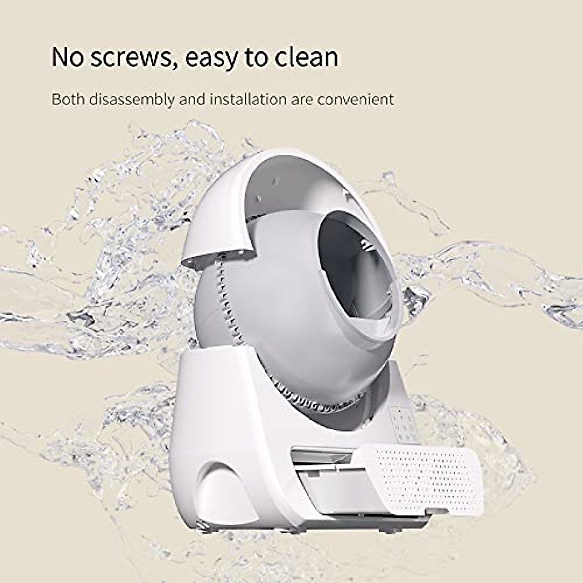 CATLINK Self Cleaning Automatic Litter Box for Cats 3.3~22lbs-APP Control,Double Odor Removal-Extra Large with 40 Liners&1 Carbon Filter Box Included -Smart Robot Cat Litter Box (New Version)