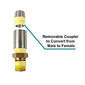 Celestial Fire Glass LP Propane Gas Air Mixer Valve, 1/2", 90K BTU