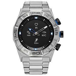 Citizen CZ Smart Gen 1 Hybrid smartwatch 44mm, Continuous Heart Rate Tracking, Fitness Activity, Golf App, Displays Notifications and Messages, Bluetooth Connection, 15 Day Battery Life