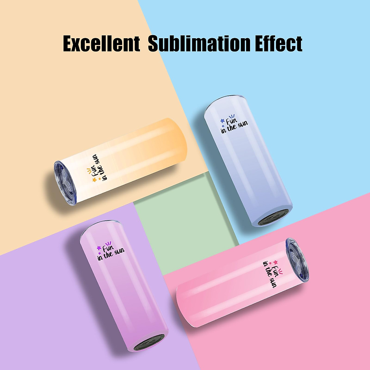 MICLAXYS Glow in the Dark Sublimation Tumbler 20 Oz Skinny Straight,Luminous Skinny Tumbler Bulk for Sublimation with Shrink Wrap, Stainless Steel Skinny Sublimation Tumbler (4)