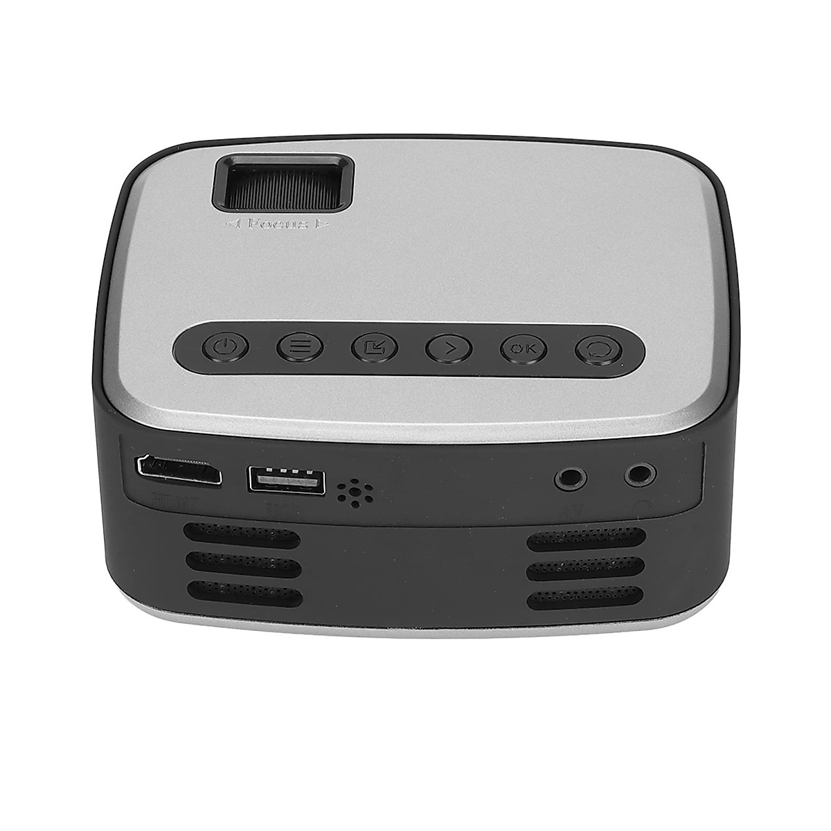 1080P Full HD Video Projector, Mini Projector Portable with Remote Control, Smart Projector for Home Theater Outdoor Movies, Compatible with TV Stick, HDMI, USB, AV, 100‑240V (US