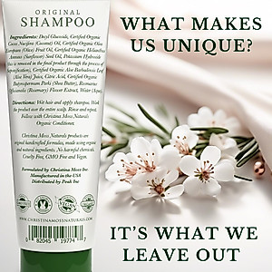 Clarifying Shampoo with Rosemary, Coconut Oil and Aloe Vera for A True Clean, Sulfate Free, Shampoo for Oily, Dry or Curly Hair, for Women and Men
