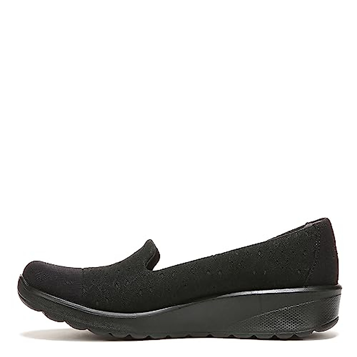 BZees Womens Galaxy Slip-On Black Eyelet 6 M