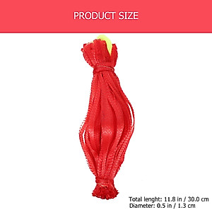 HANABASS 200pcs Mesh Produce Bags Seafood Boiling Bags Onion Fruits Mesh Produce Bags Reusable Net Bags for Vegetables and Fruits Boiling Bags for Cooking Crab Shellfish Crawfish Red