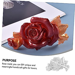 Didiseaon 1pc Ornament Silicone Mold Resin Silicone Molds Car Trim Resin Tray Resin Brooch Resin Casting Molds Agate Silicone Desktop Ornament Casting Mould Rose Making Tray Ornament Mold
