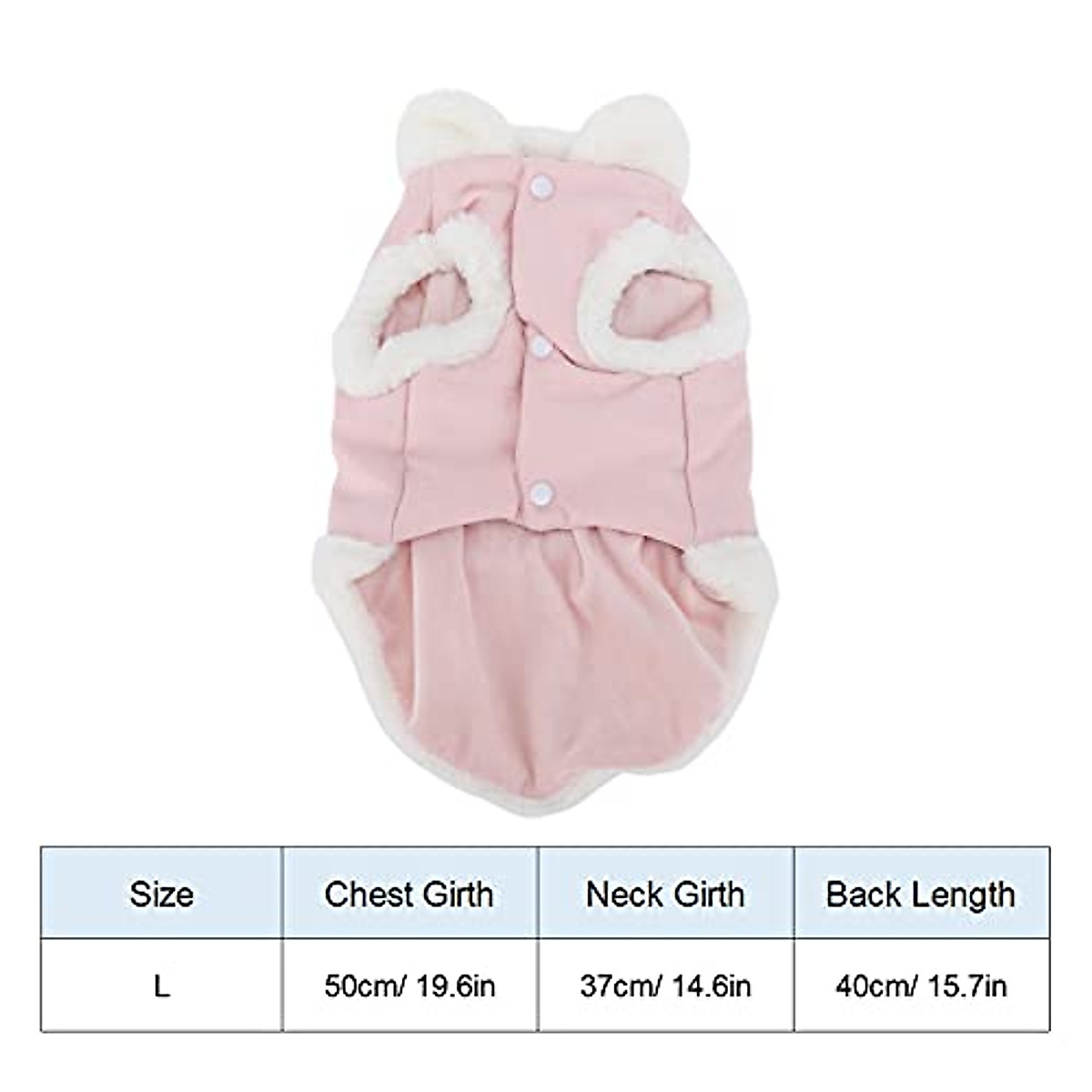 Shanrya Pet Clothes, Easy Put on and Take Off D‑ Buckle Pet Sweater Coat for Indoor for Sleeping Time for Outdoor for Winter and Autumn(L)