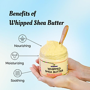 AKWAABA Whipped Shea Butter (Pink Sugar) - Nourishes, Moisturizes & Soothes | Pure Shea Butter | No Dyes & Parabens | 12 oz / 340 g