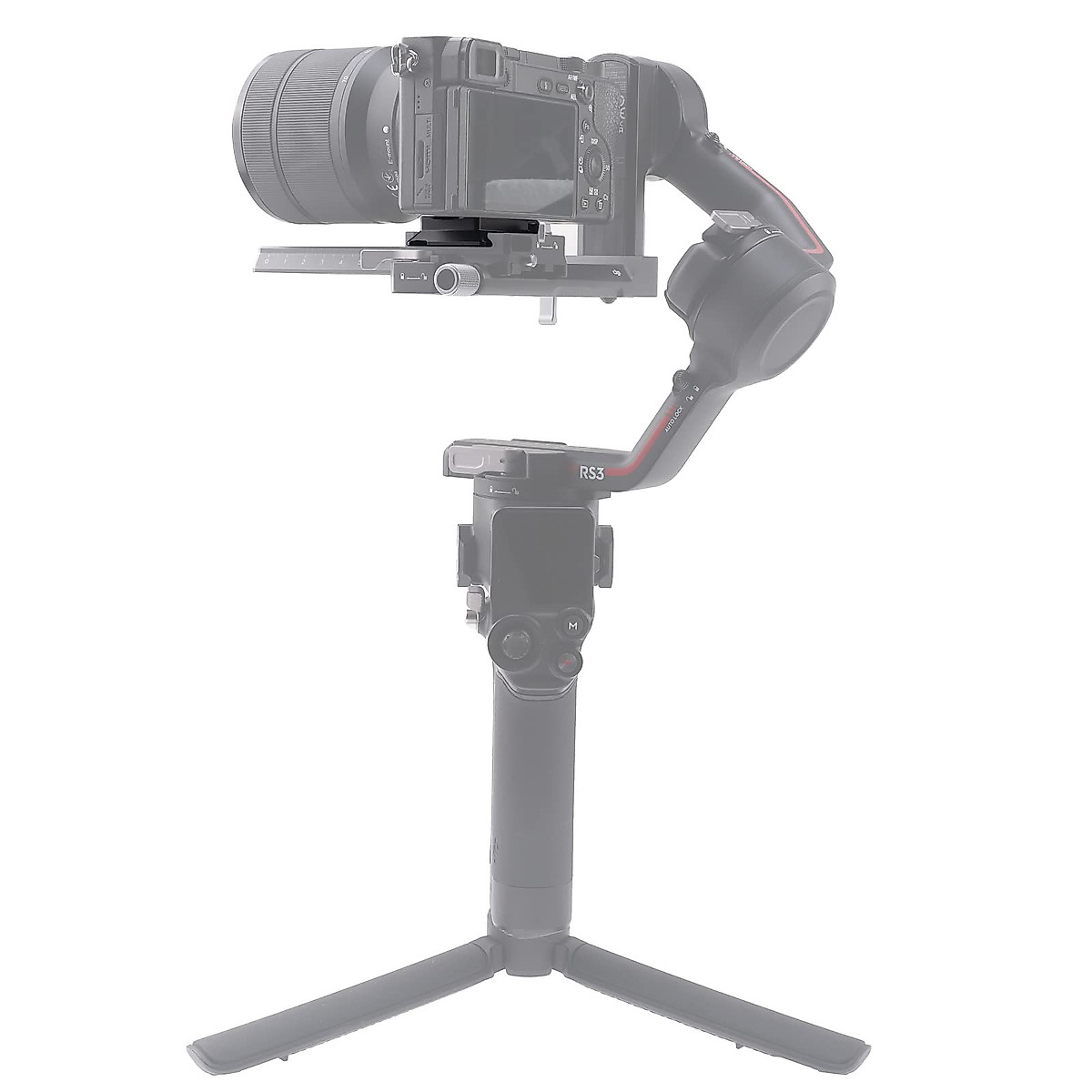 FocusFoto Upper Quick Release Baseplate QR Plate for DJI Ronin RS2 RSC2 RS3 Pro Gimbal Stabilizer Arca-Swiss Standard Camera Tripod Ballhead (Standard Version)