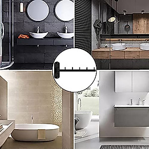 Zivisk 2 Pcs Folding Wall Mounted Clothes Hanger Rack with Swing Arm Stainless Steel Heavy Duty Coat Hook for Bathroom, Bedroom, Laundry Room - Black