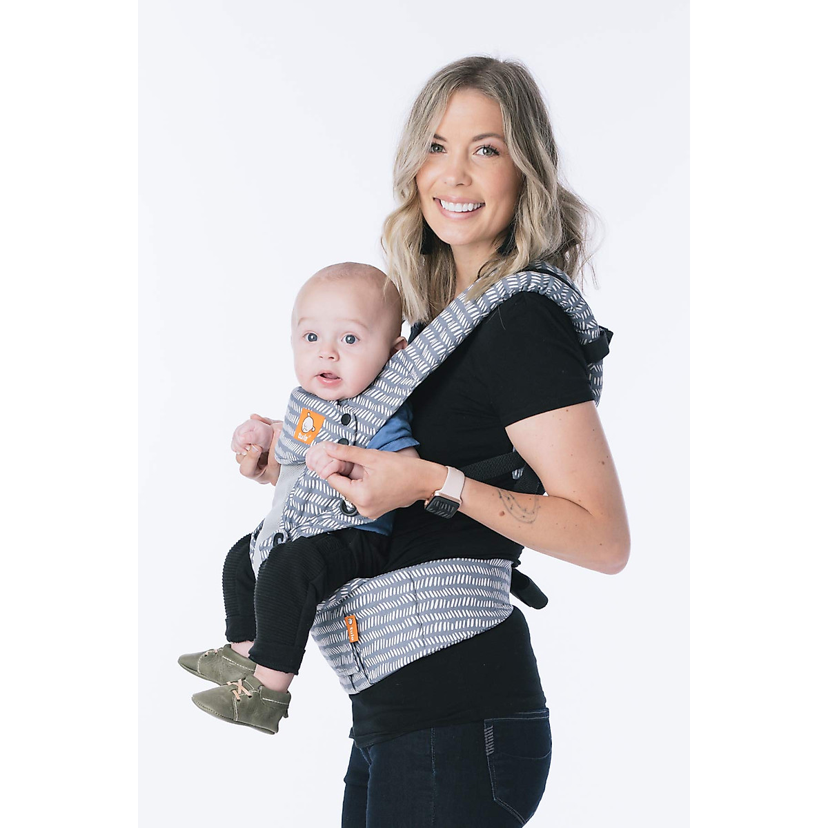 Baby Tula Coast Explore Mesh Baby Carrier 7 – 45 lb, Adjustable Newborn to Toddler Carrier, Multiple Ergonomic Positions Front and Back, Breathable – Coast Beyond, Light Blue with Light Gray Mesh