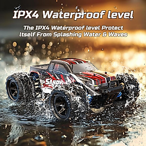 DEERC Remote Control Car High Speed RC Cars for Kids Adults 1:16 Scale 40 KM/H 4WD Off Road Monster Trucks,2.4GHz All Terrain Toy Trucks with 2 Rechargeable Battery