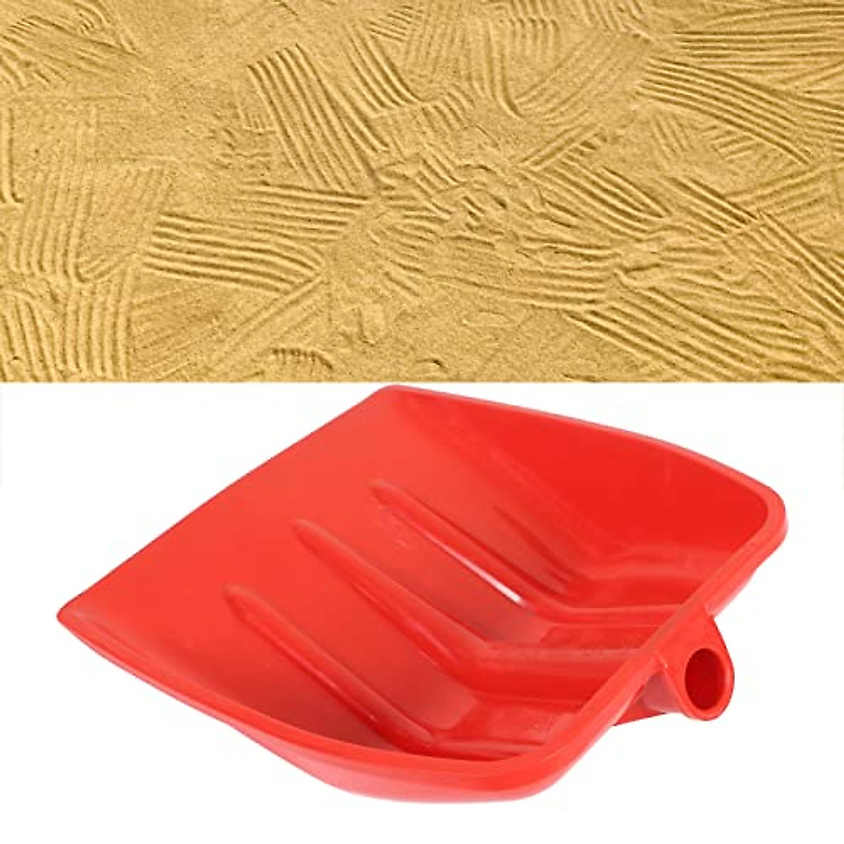 Emoshayoga Plastic Garden Shovel, Snow Shovel PP Red for Agriculture for Street Sweeper for Fallen Leaves(41 X 35cm / 16.1 X 13.8in)