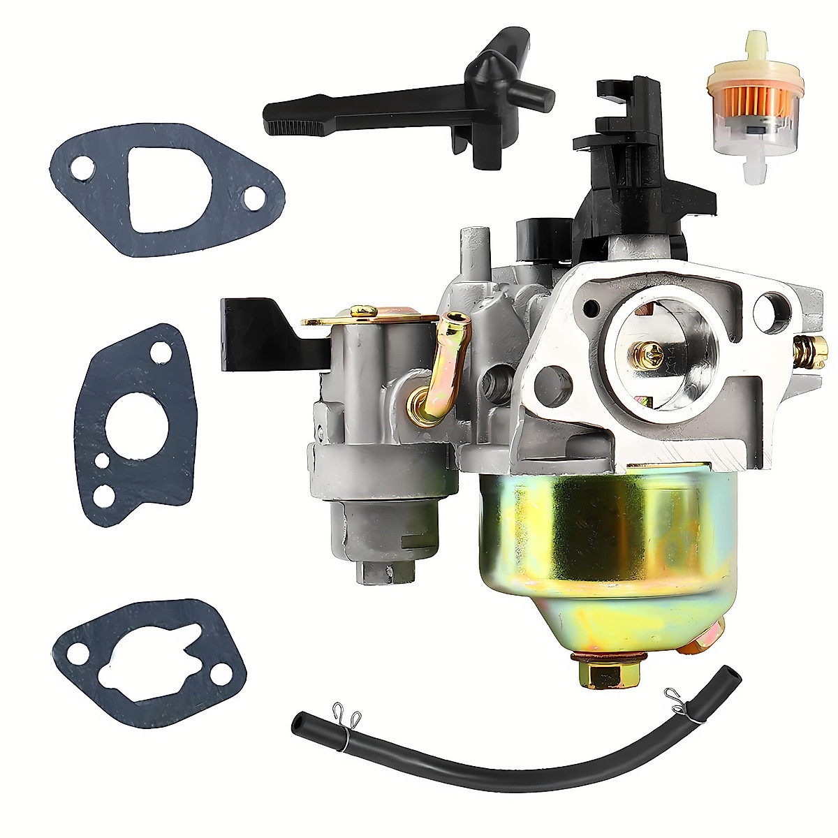CDZWJ GX120 Carburetor compatible with Honda GX120 GX140 GX160 GX168 GX200 5HP 5.5HP 6.5 HP Engine Generator, Harbor Freight Predator 212cc 6.5hp Go Kart OHV R210 68121 69727 68120