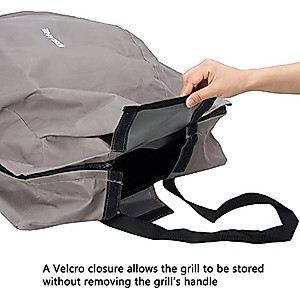 KISLANE Grill Cover/Bag for Coleman Roadtrip 285, Heavy Duty and Waterproof Carrying Bag Compatible with Coleman Roadtrip 285 for Outdoor Camping, BBQ, Gatherin (Grey)