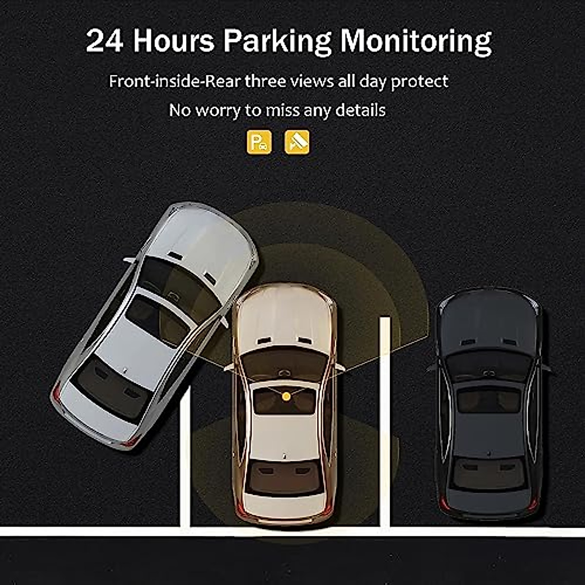 1080P Smart Dash Cam - 2.0Inch IPS Driving Recorder - Car Driving Recorder with Night Vision, Seamless Loop Recording, Emergency Video Lock - Video Recorder for Car