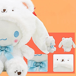 Ykecfpry Kawaii Cartoon White Bear Cross-Dressing Series Plush,Soft Plush Doll Cute Soft Toys, Plush Pillow Stuffed Animals Toy Birthday Gifts for Girls Kids ((White Bear-8in)