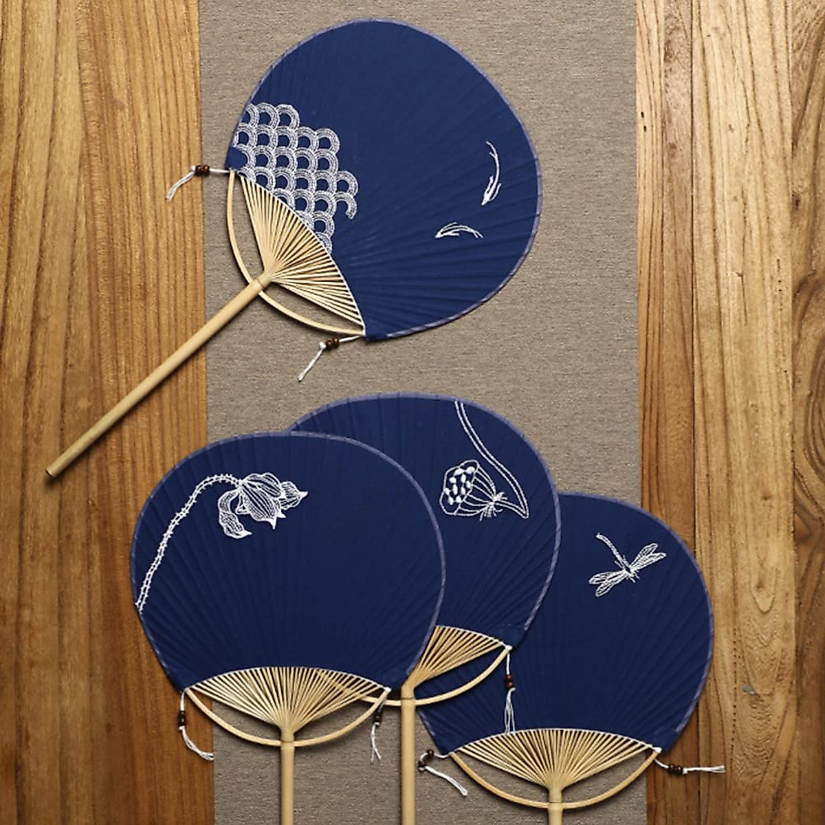 Cabilock and Fan Summer Round Fan Exquisite Circular Fan Japanese Round Fan Chinese Fan Japanese Style Fan Japanese Fan Dancing Fan Dancing Props Japanese Decor Fan Decorative Handle Fan