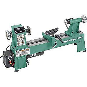 Grizzly Industrial T25926-10" x 18" Variable-Speed Benchtop Wood Lathe