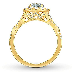 2.5 Carat (ctw) moissanite engagement ring for women Platinum Plated Silver name moissanite ring -H