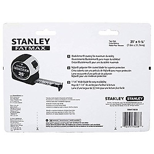 Stanley Consumer Tools FMHT74038 25' Fatmax Tape Measure, 2 Tape Measures per Pack, 4 Tape Measures Total