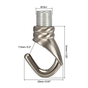 Tool parts Alloy Ceiling Hook Accessories 23mmx31mm for Ceiling Pendant Light Plate Nickel