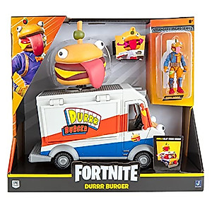 FORTNITE FNT1059 Durrr Burger Food Truck TRUCK-9-Inch Feature Vehicle with 2.5-Inch Articulated Beef Boss Figure