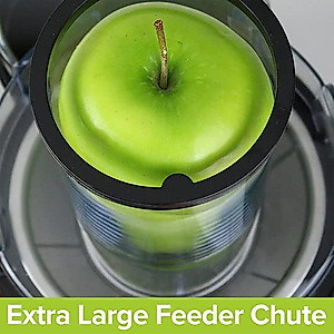 Mueller Juicer Ultra Power, Easy Clean Extractor Press Centrifugal Juicing Machine, Wide 3" Feed Chute for Whole Fruit Vegetable, Anti-drip, Large, Silver