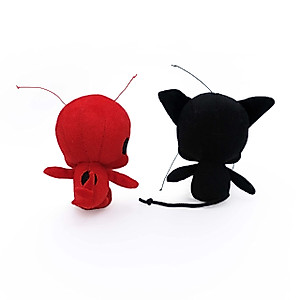 ZippyPaws Miraculous Kwamis Plush Toy Duo for Dogs, Stuffed Chew Toy with Squeaker, 2-Pack