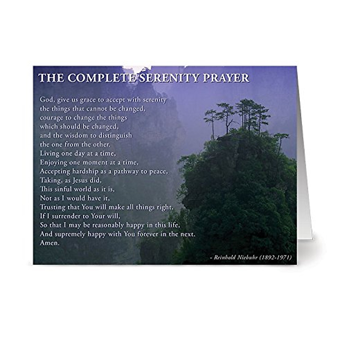 Sobriety Greeting Cards – 24 Pack – Sobriety Prayers Note Cards – Unique Design – Kraft ENVELOPES Included – Blank Greeting Card – Glossy Cover Blank Inside – by Note Card Café