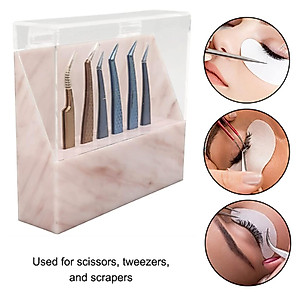 Tweezer Holder Stand for Eyelash Extensions Lash Tweezer Stand with Cover 8 Slots Lash Extension Organizers And Storage for Salon and Home Use